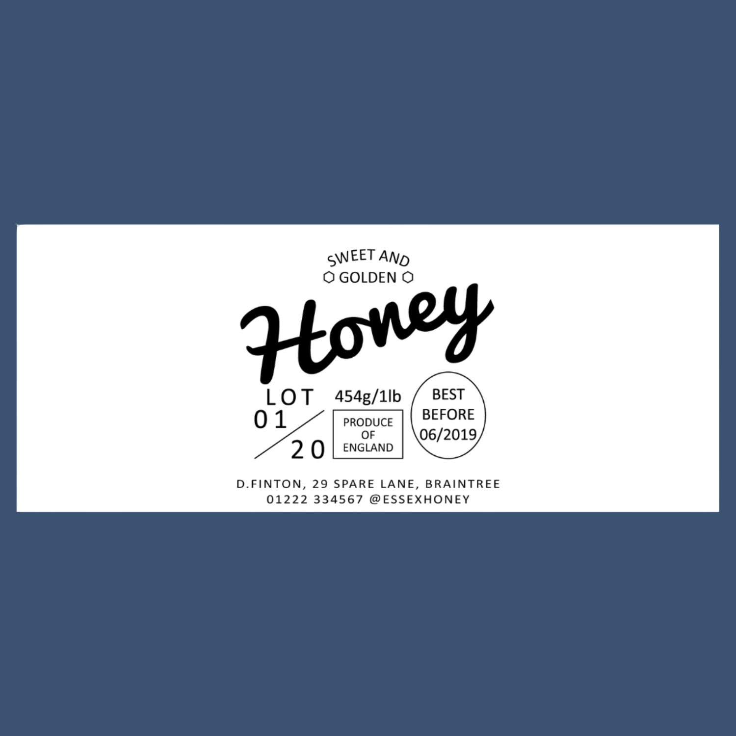 The Simply Honey Labels (50 or 100 labels) – Hagen's Bees