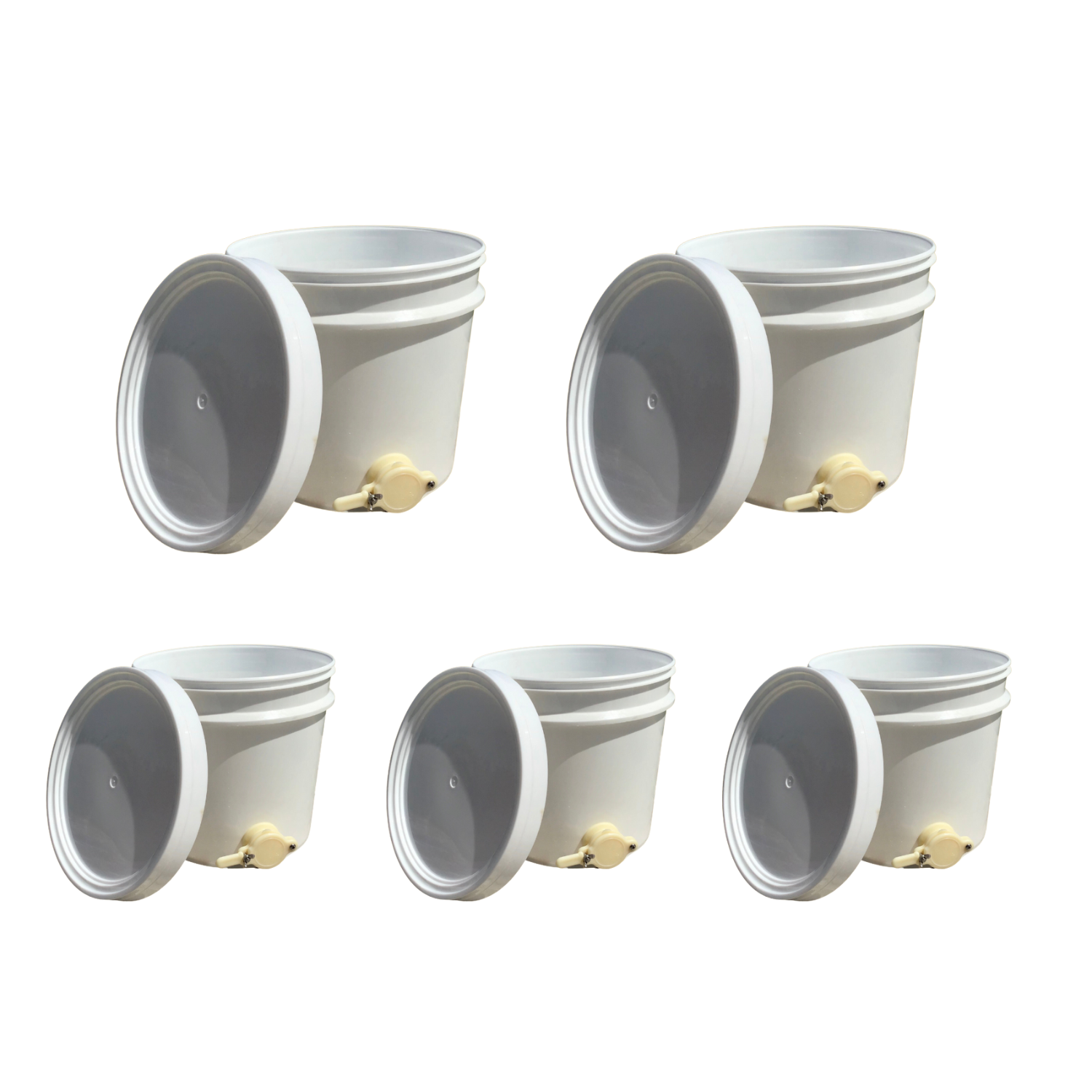5 x 15L Bucket with Plastic Honey Gate – Hagen's Bees